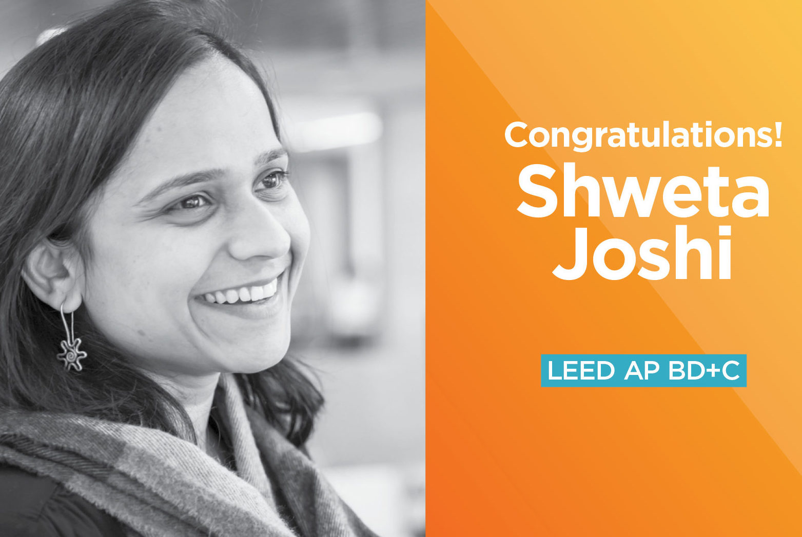 Shweta Joshi Earns LEED BD+C Accreditation | News Releases ...
